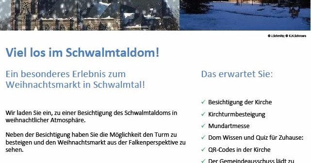 Viel los im Schwalmtaldom! Ein besonderes Erlebnis zum Weihnachtsmarkt ...